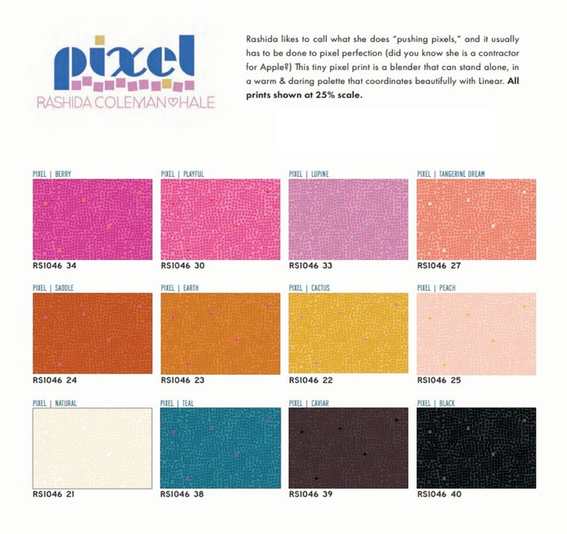 Pixel Charm Pack by Rashida Coleman Hale for Ruby Star Society - Etsy