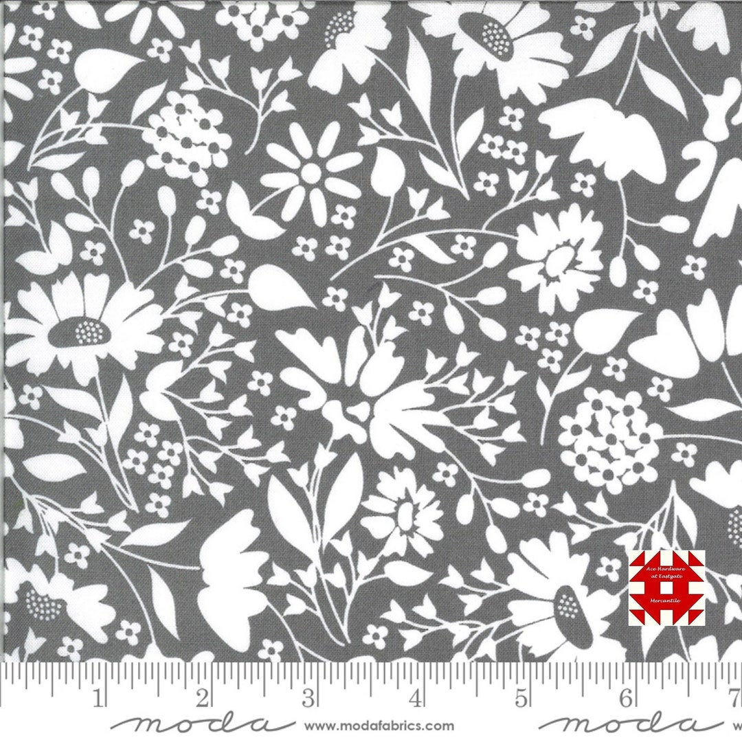 Moda Spring Brook by Corey Yoder - Allover Floral Print in Slate (item ...