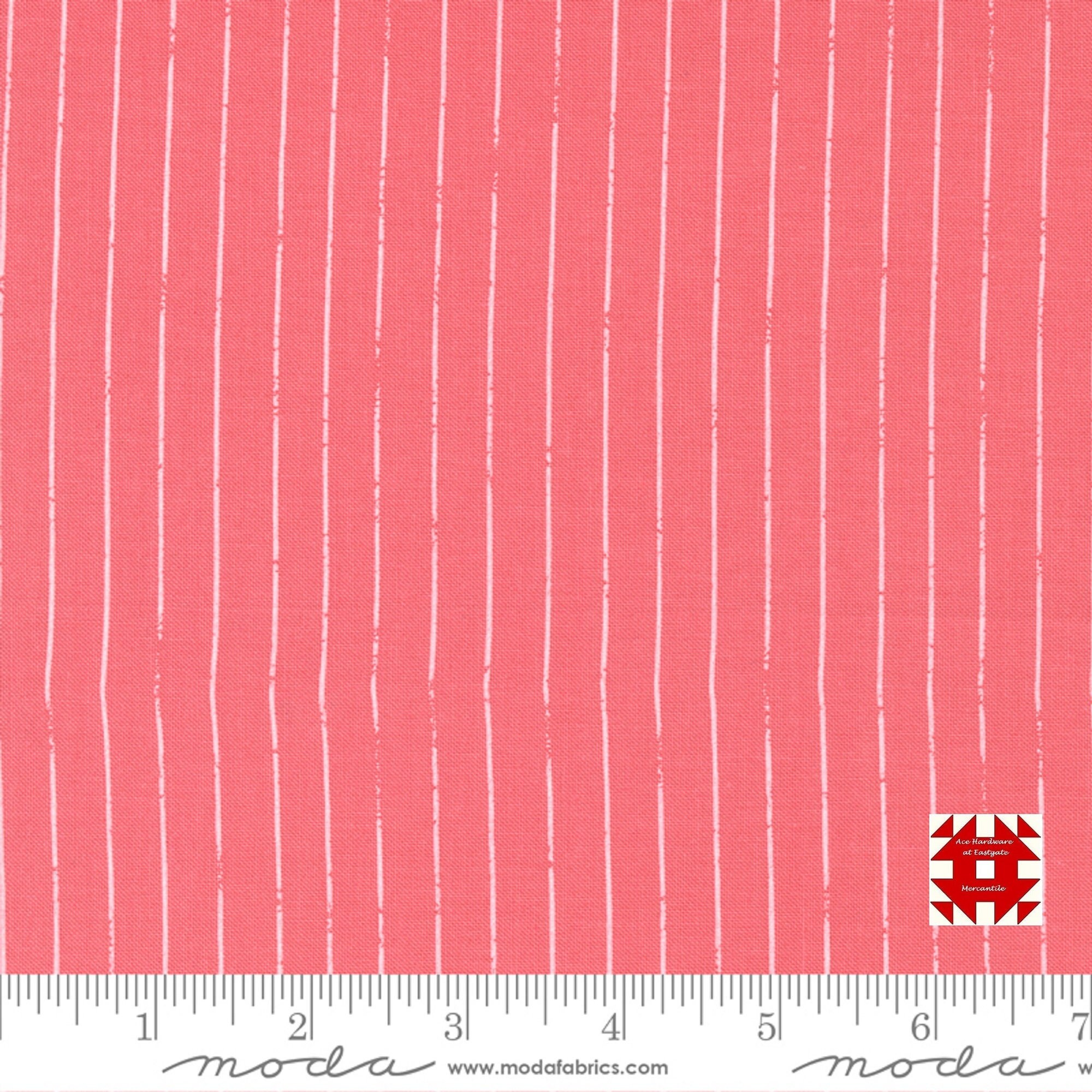 Moda Love Note by Lella Boutique Stripe Print on Tea Rose - Etsy