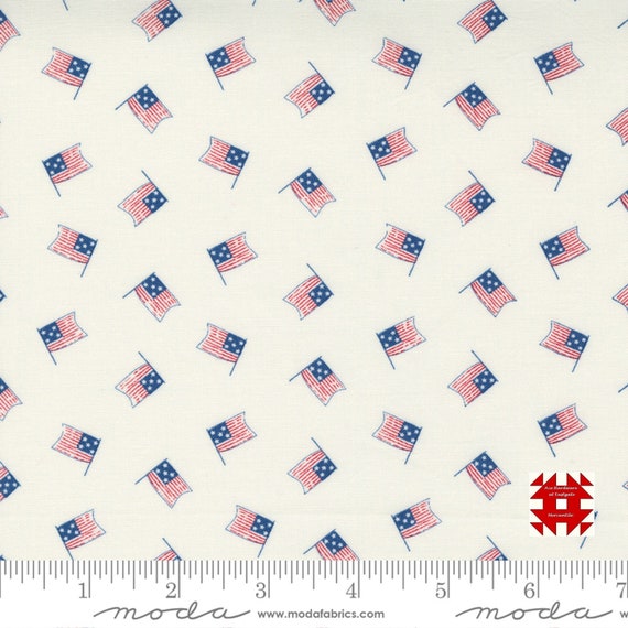 Moda Prairie Days by Bunny Hill Designs Flag Toss Print on - Etsy