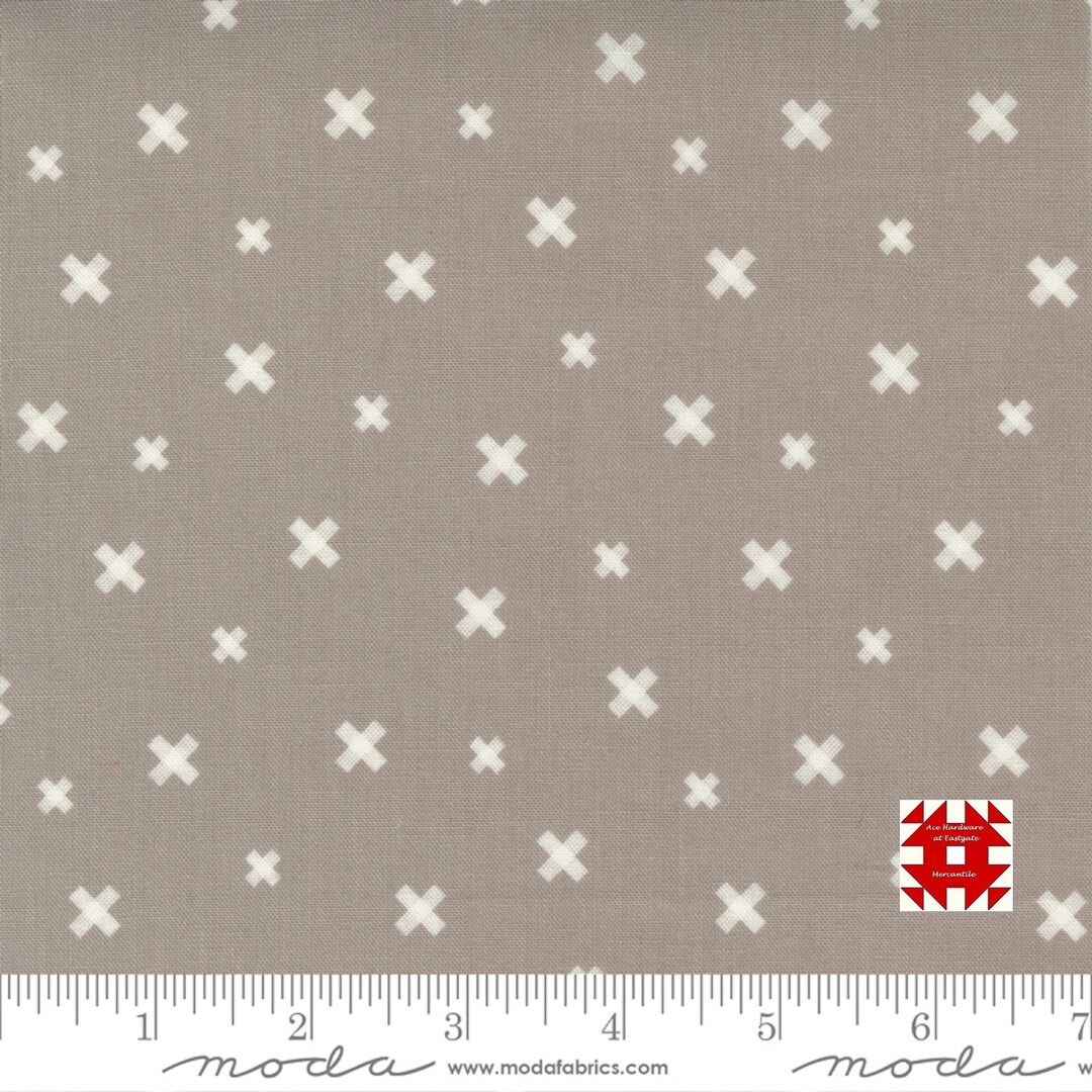 Moda Seashore Drive by Sherri & Chelsi - Geometric Cross on Pebble ...