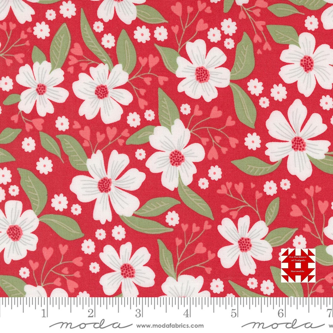 Moda Love Blooms by Lella Boutique - Love in Bloom Floral Print on Rose ...