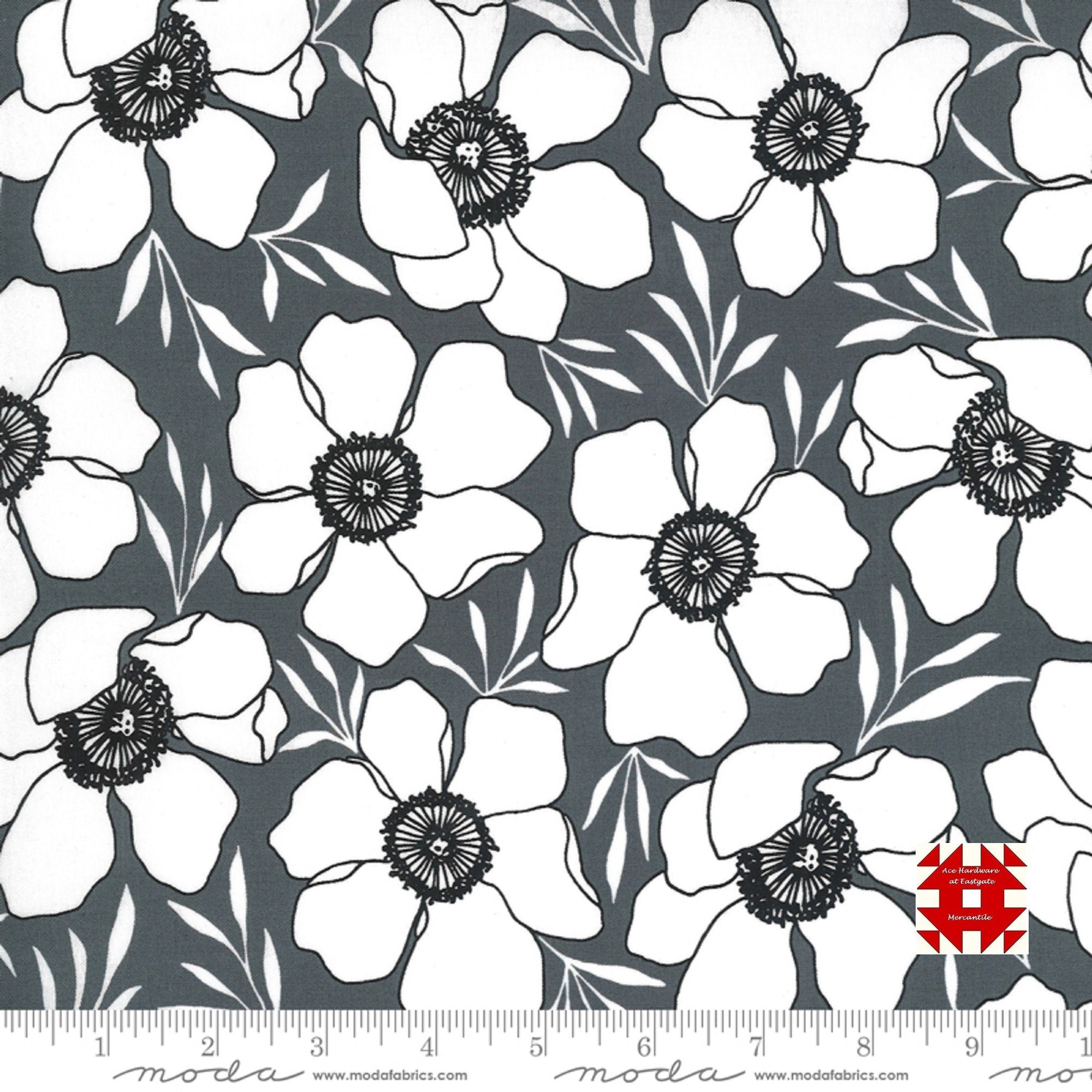 Moda Illustrations by Alli K Design Modern Floral on Graphite 11502 14 ...