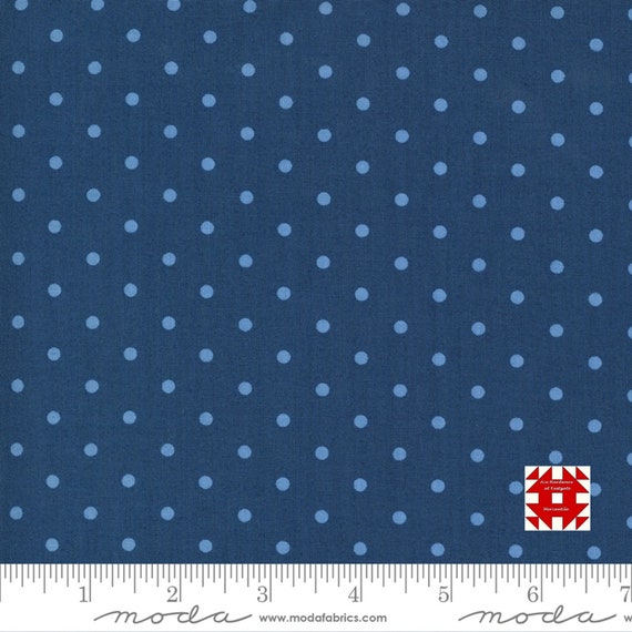 Moda Crystal Lane by Bunny Hill Designs Dots on Crystal Blue | Etsy