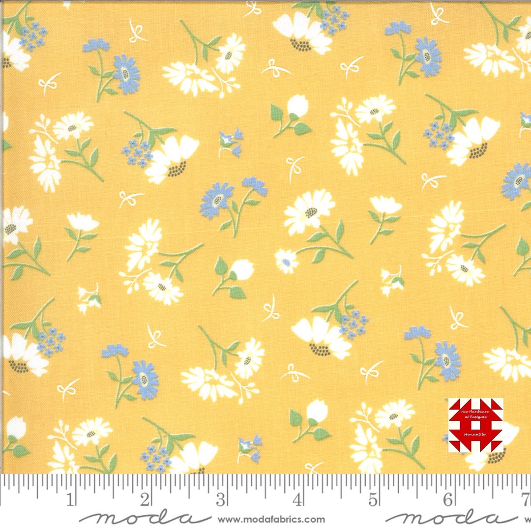 Moda Spring Brook by Corey Yoder Allover Floral Bouquet Print in Sunny ...