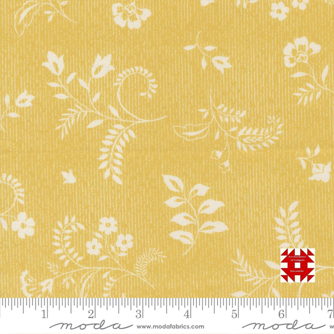 Moda Parlor by Crystal Manning - Boho Flowers Print on Maize (item ...