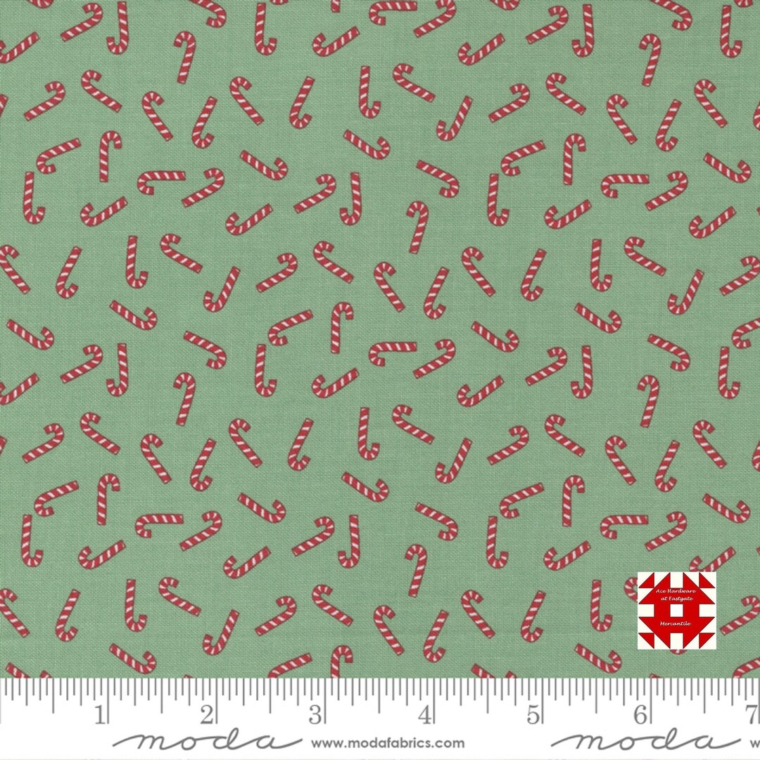 Moda Holly Jolly by Urban Chiks - Candy Cane Print on Holly (item ...