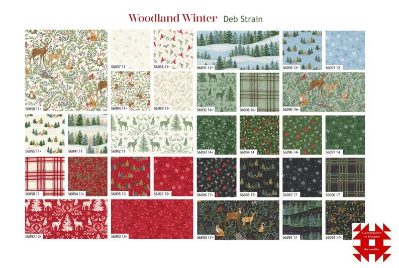 Moda Woodland Winter Fat Eighth Bundle by Deb Strain - Etsy