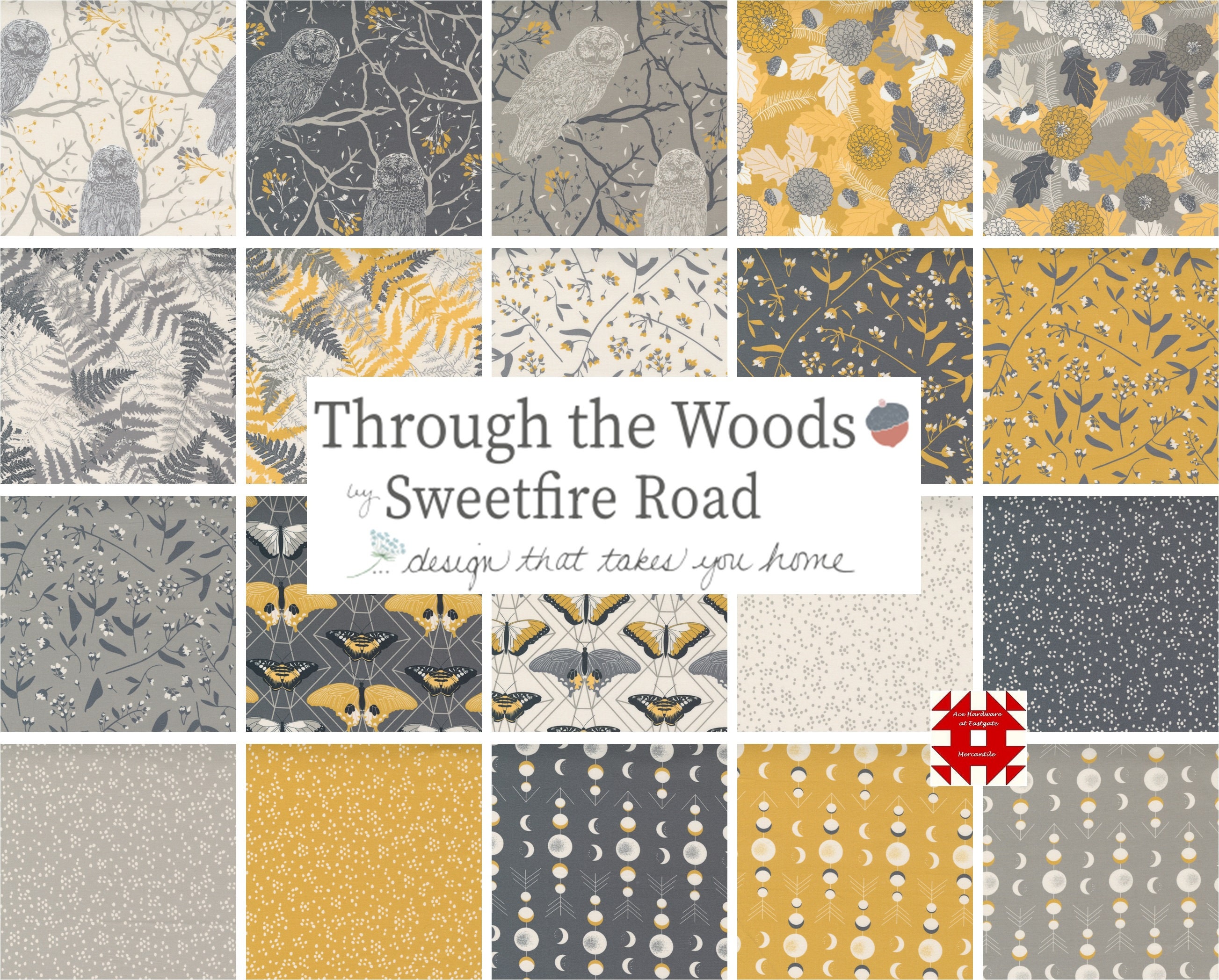 Moda Through the Woods Mini Charm Pack by Sweetfire Road - Etsy