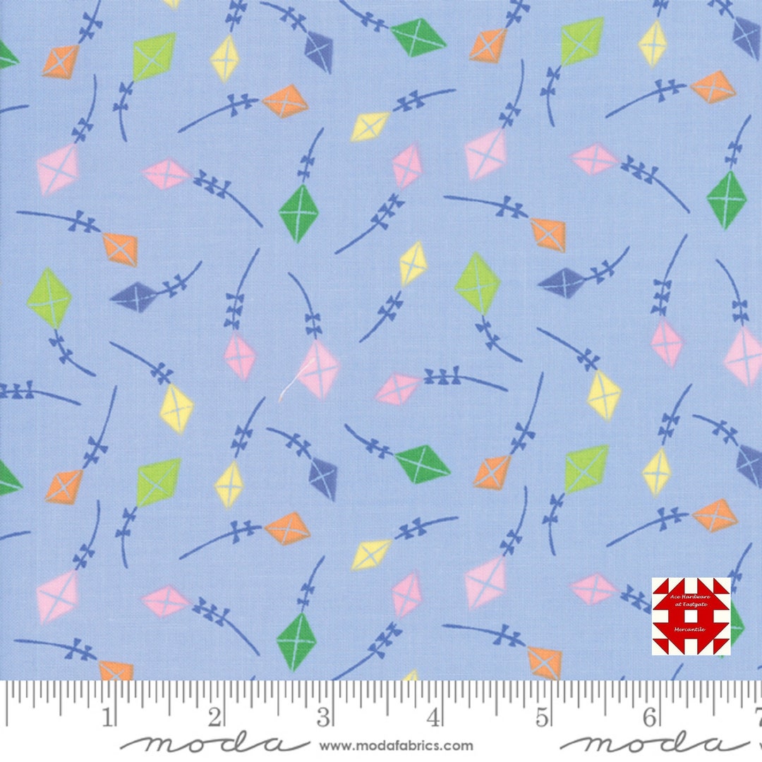 Moda Sunday Picnic by Stacy Iest Hsu - Allover Kites on Light Blue ...