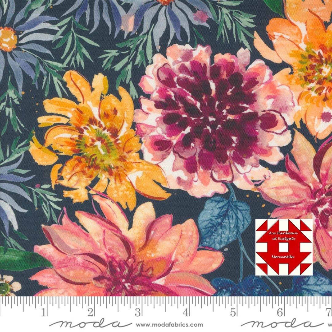 Moda Floribunda by Create Joy Project - Retro Harvest Large Floral ...