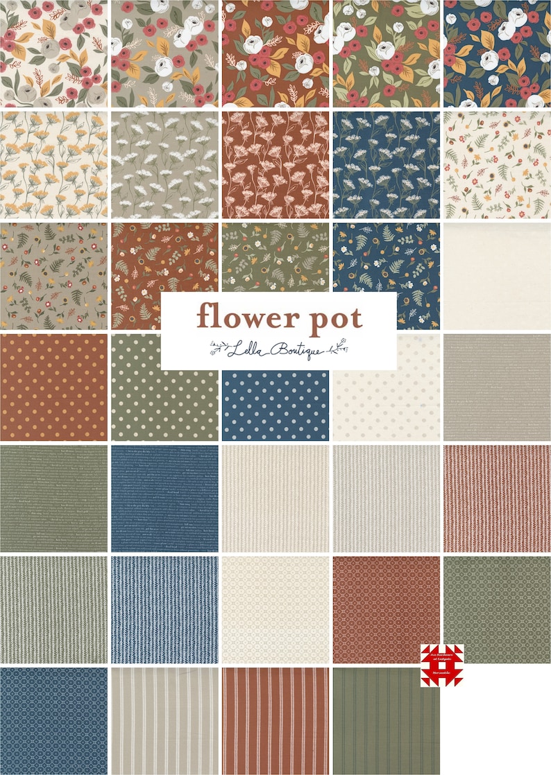 Moda Flower Pot Charm Pack by Lella Boutique - Etsy