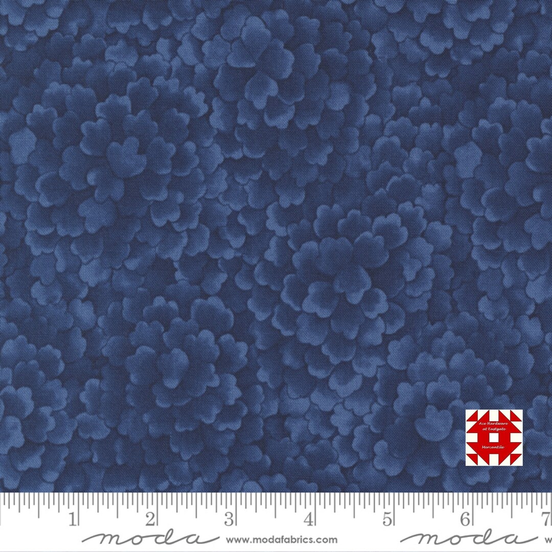 Moda Summer Breeze 2023 by Moda Fabrics - Petal Blender Print on Navy ...