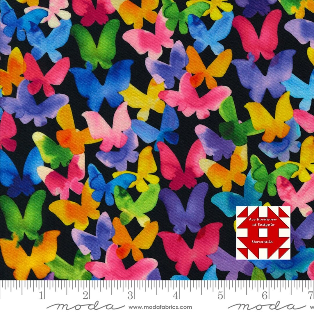 Moda Playgrounds by Amarilys Henderson - Kaleidescope Wings Watercolor ...
