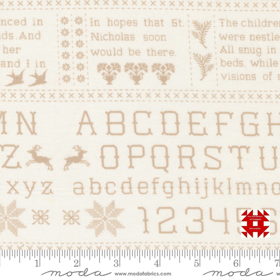 Moda Christmas Stitched by Fig Tree & Co - Linen Christmas Sampler ...