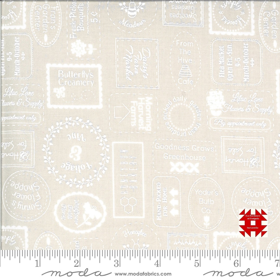 Moda Spring Brook by Corey Yoder - Text Print in Stone (item # 29115 22 ...