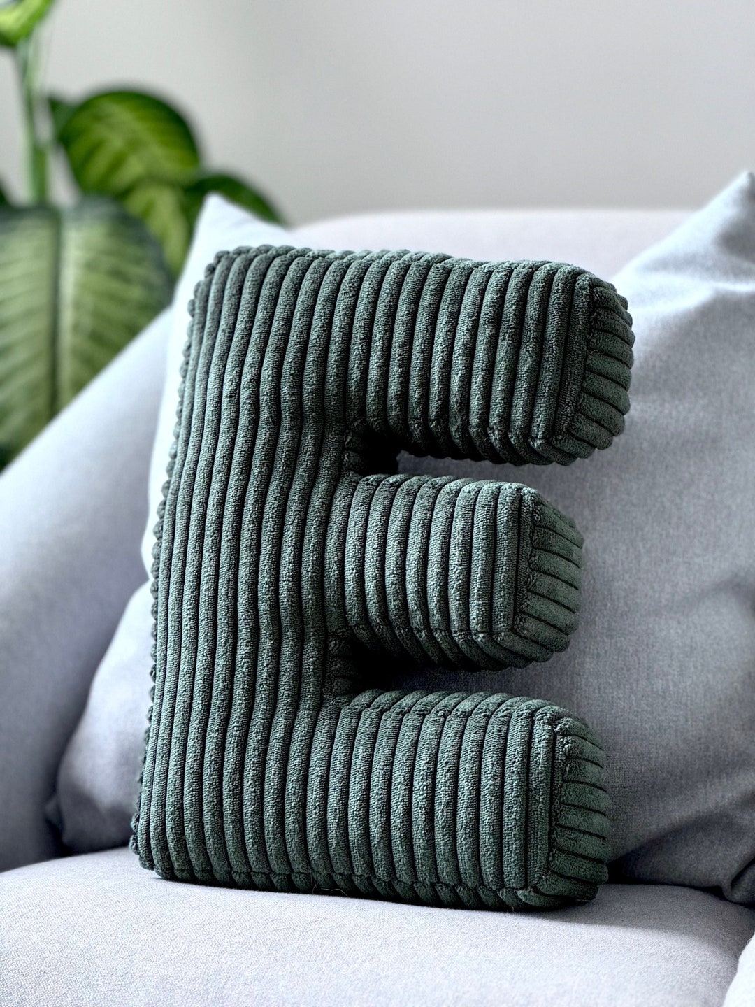 Bottle Green Alphabet Letter Pillow - Letter Pillow - Initial Pillow ...