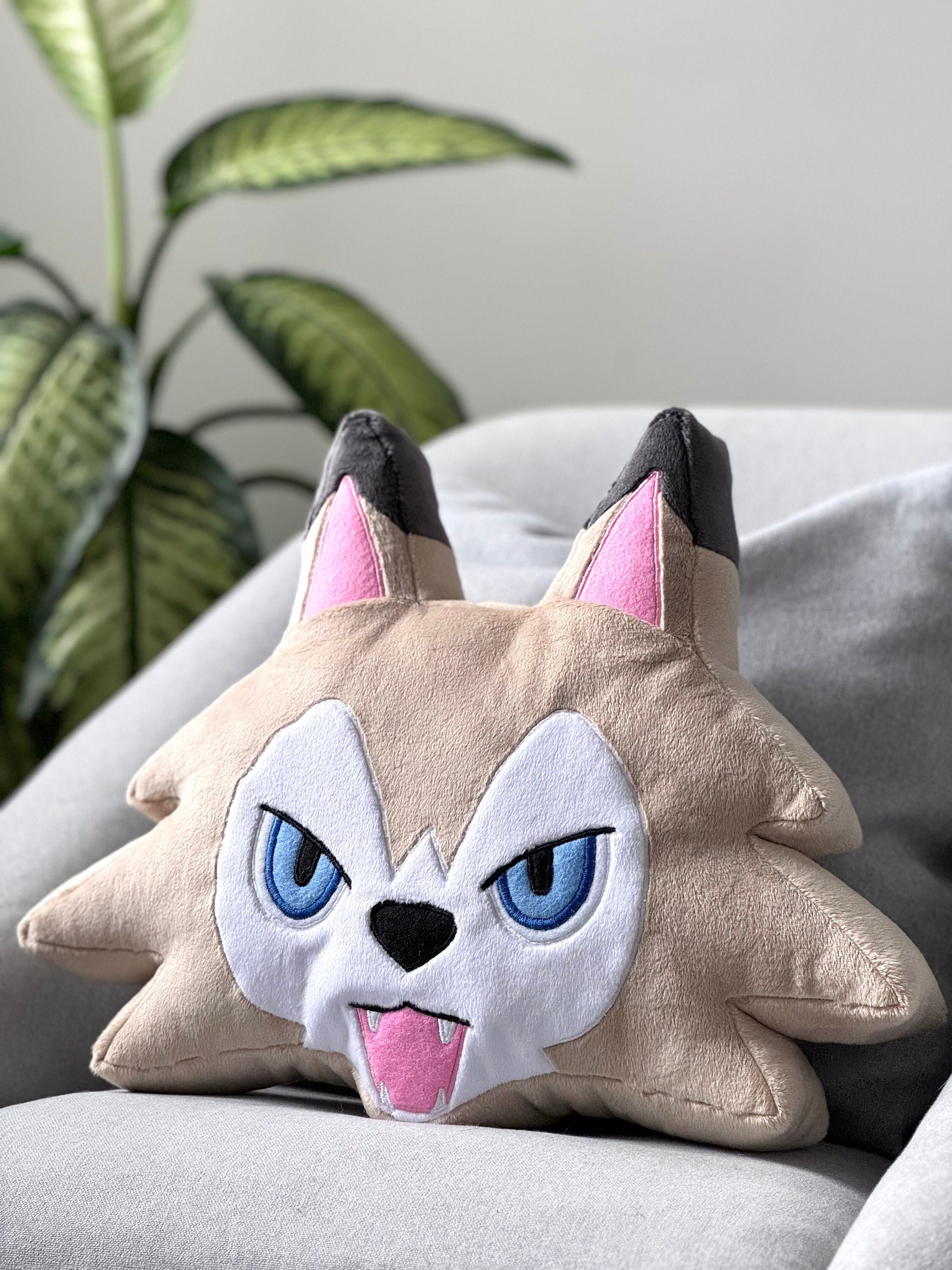 Lycanroc Plush Lycanroc Pillow Custom Lycanroc Lycanroc Pokemon - Etsy