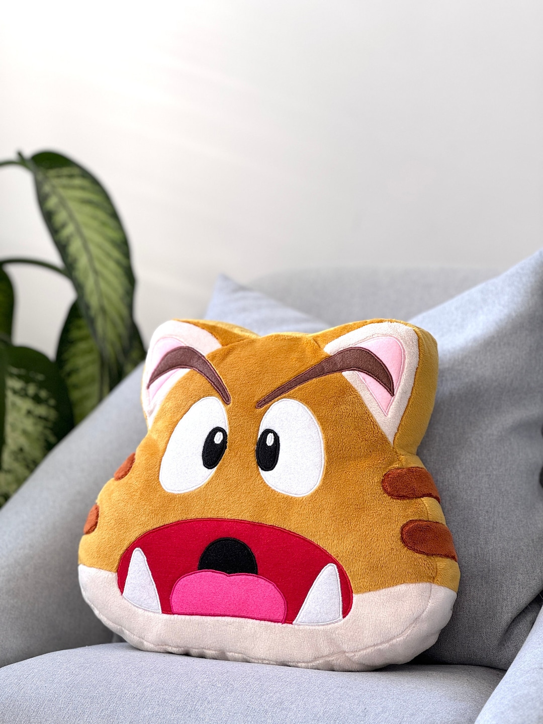 Goomba Cat Pluszowy - Goomba Cat Poduszka - Goomba Cat Super Mario - Super Mario Pluszowy - Etsy