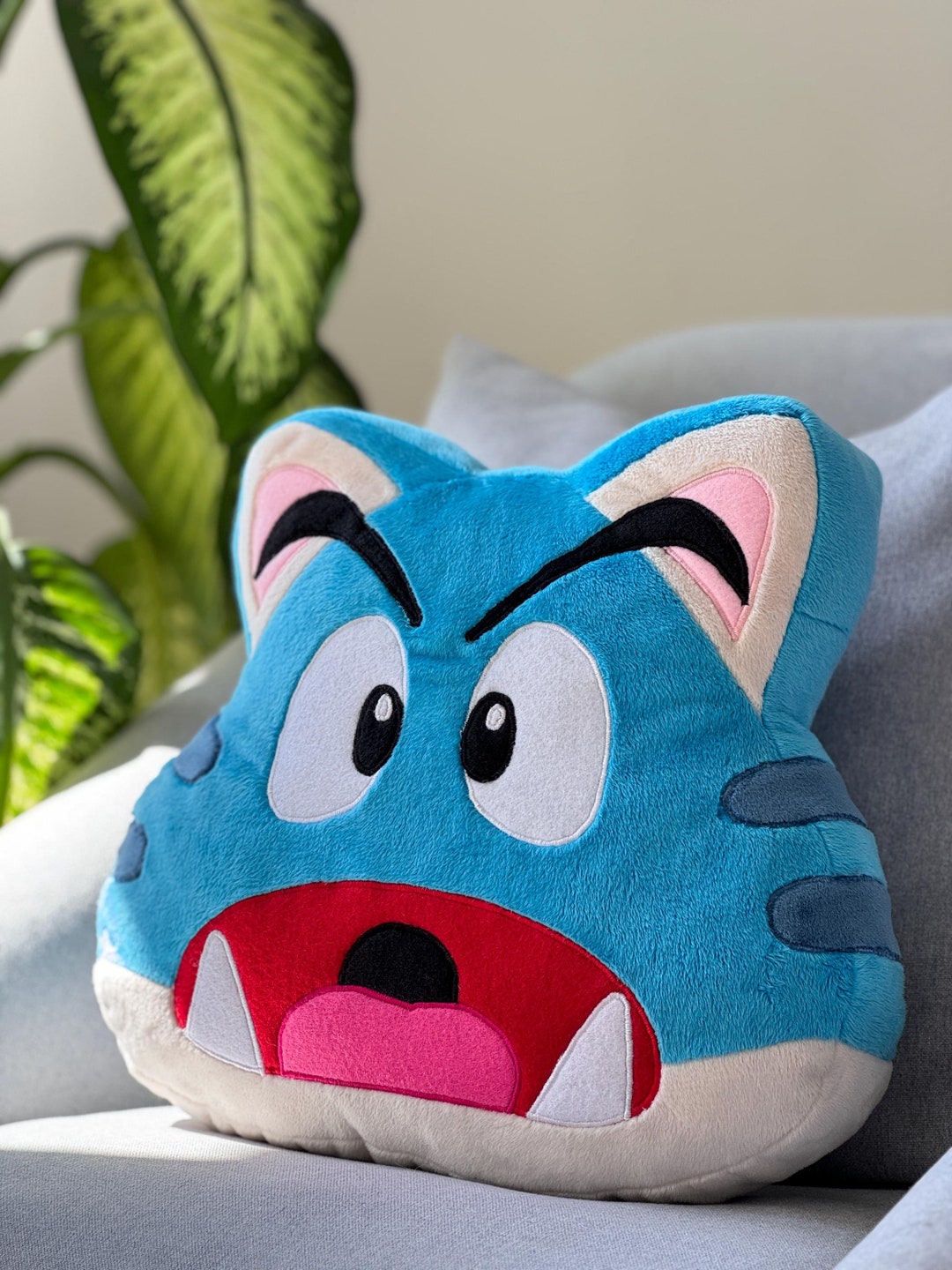 Blue Cat Goomba Plush - Cat Goomba Pillow - Cat Goomba Super Mario ...