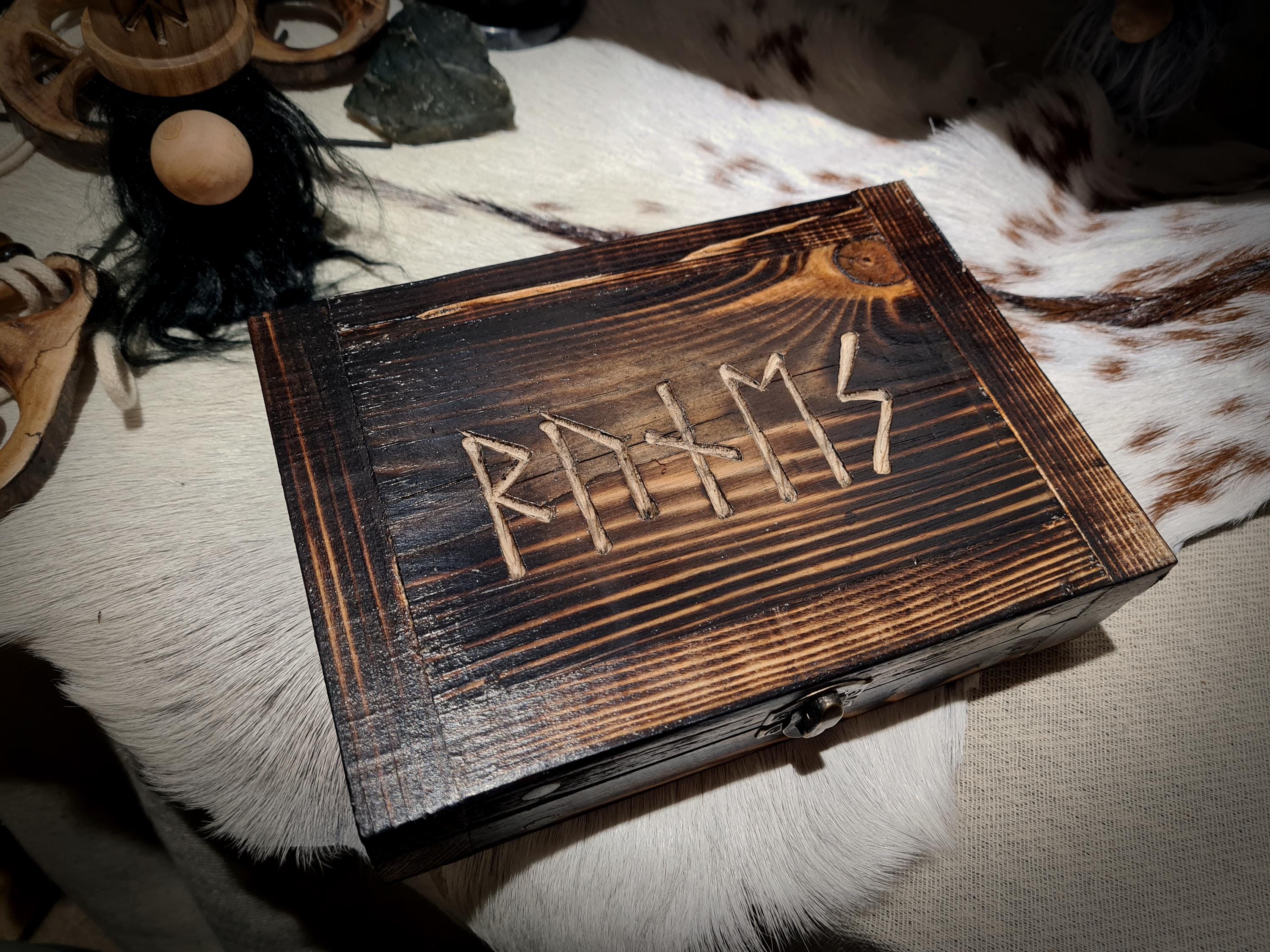 Authentic Norse Elder Futhark Rune Set Hewn From Carbonised Black Oak ...