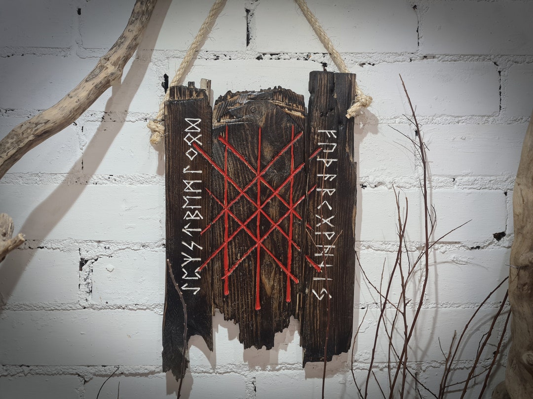 Web of Wyrd Norse Viking Pagan Wall Art Hand Carved Onto - Etsy