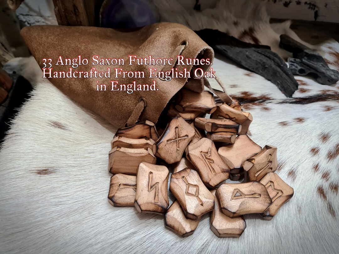 Anglo Saxon/ Northumbrian Futhorc Rune Set. 33 Completely Hand Crafted ...