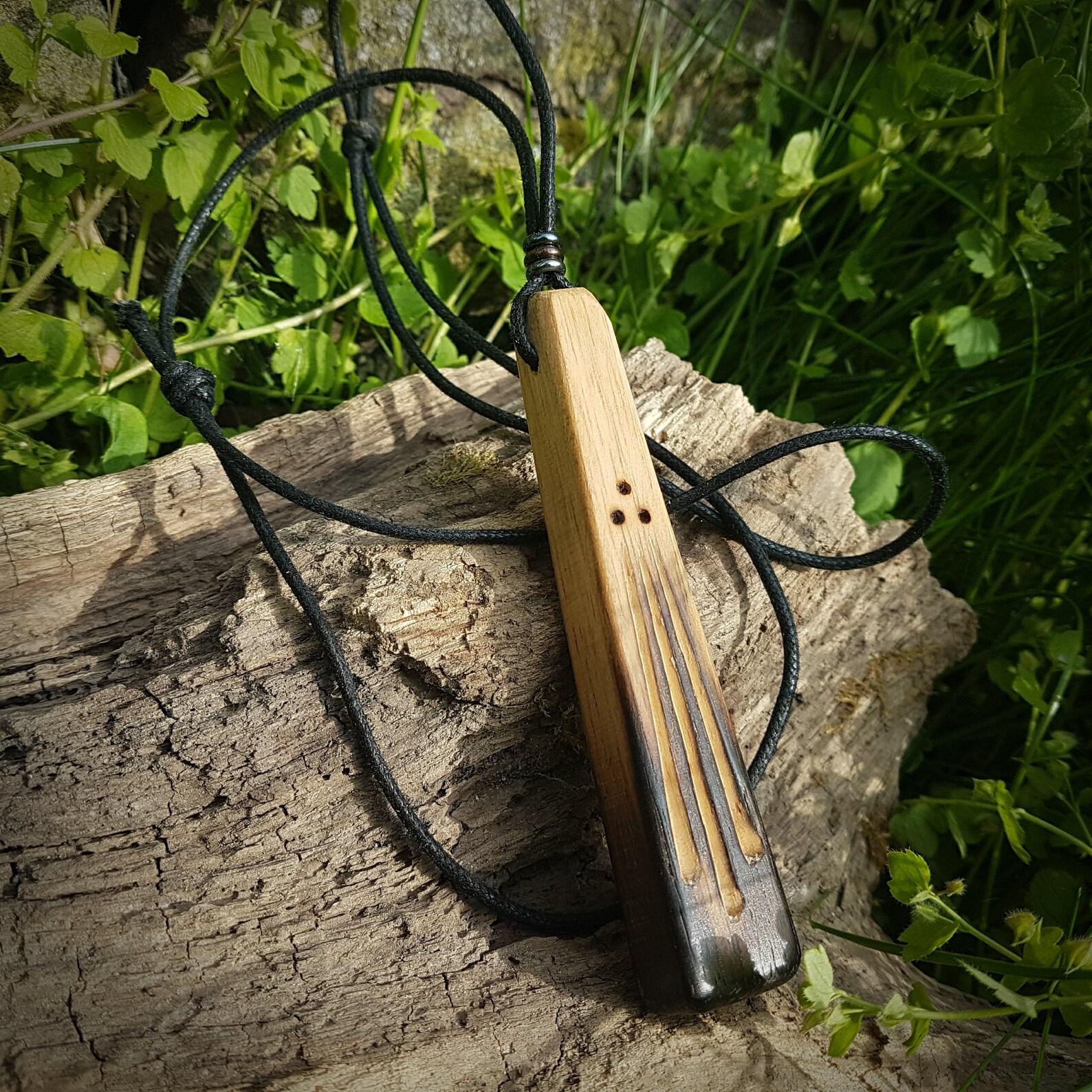 Awen Necklace Pagan Symbol of Inspiration Hand Engraved on - Etsy