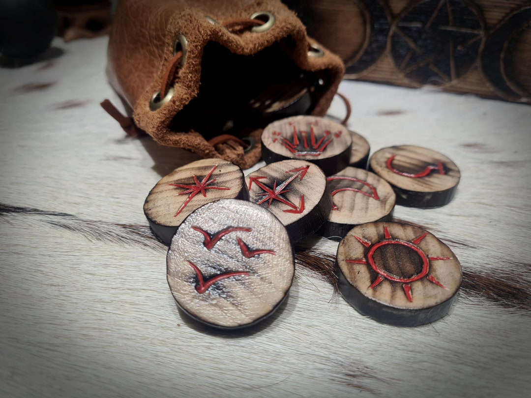Witches Rune Set. 13 Witches Runes. Beautifully Hand Crafted and Carved ...