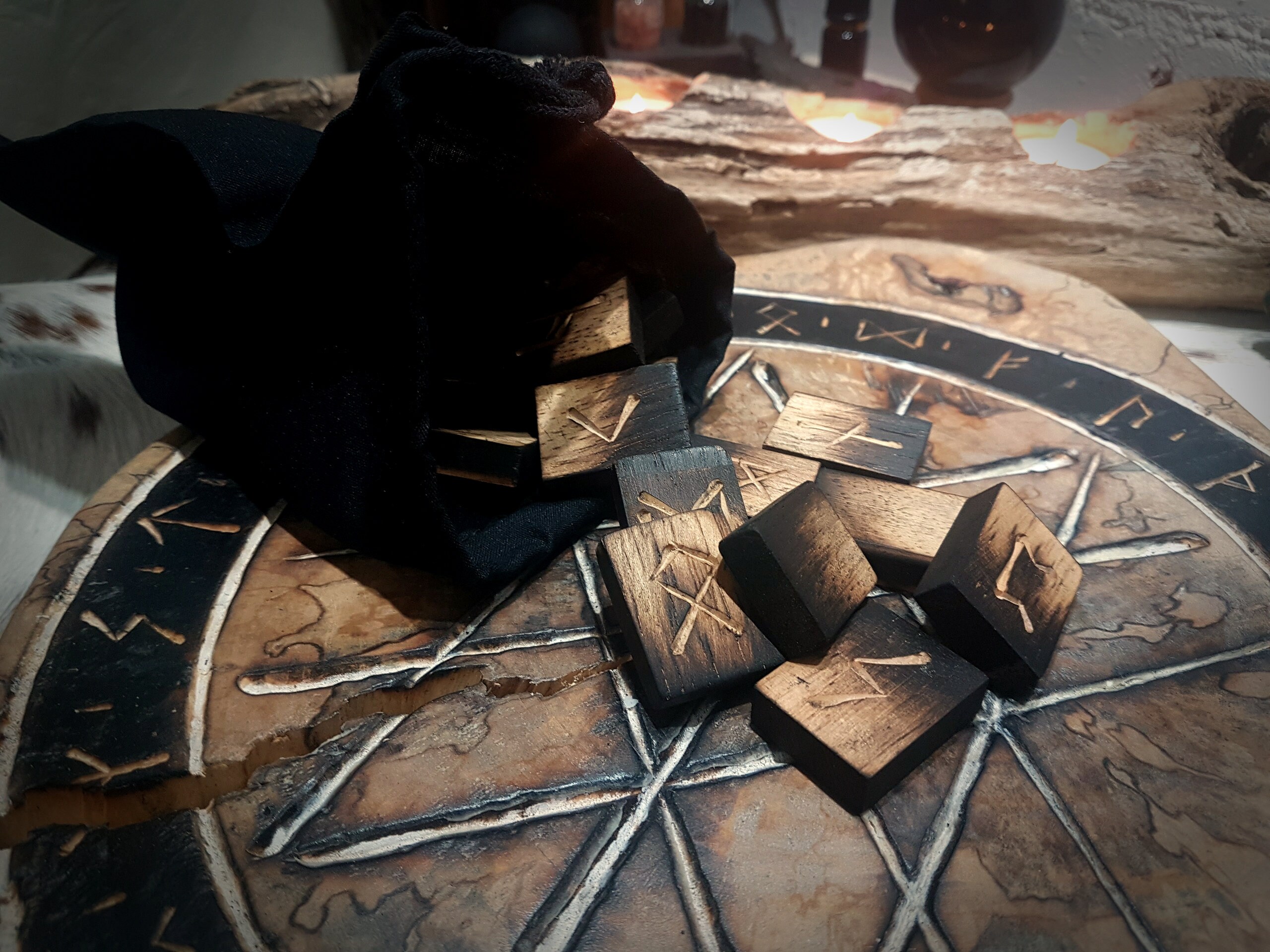 Oak Wood Rune Set Norse Elder Futhark Handmade Hand - Etsy UK