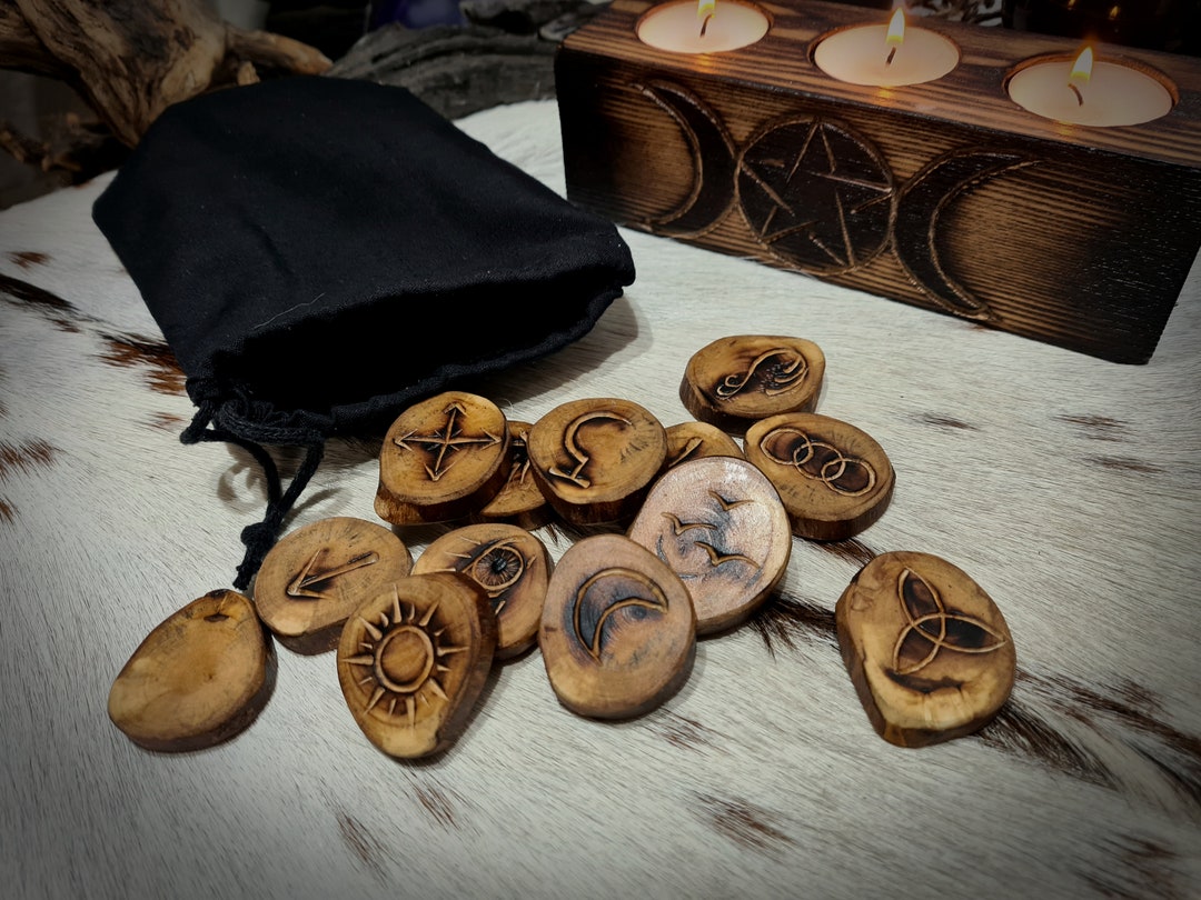 Witches Rune Set. 13 Witches Runes Hand Crafted and Carved - Etsy