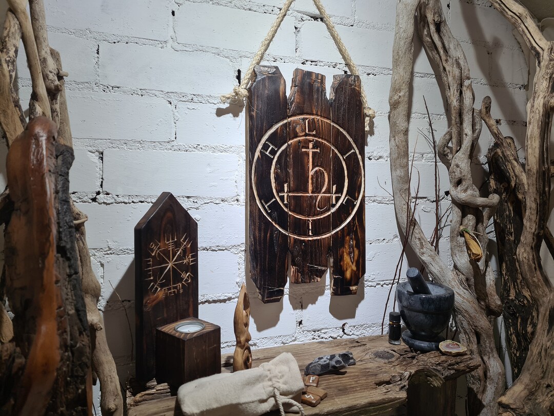 Sigil of Lilith Hand Carved Occultist Wall Art on Reclaimed Wood Eco ...