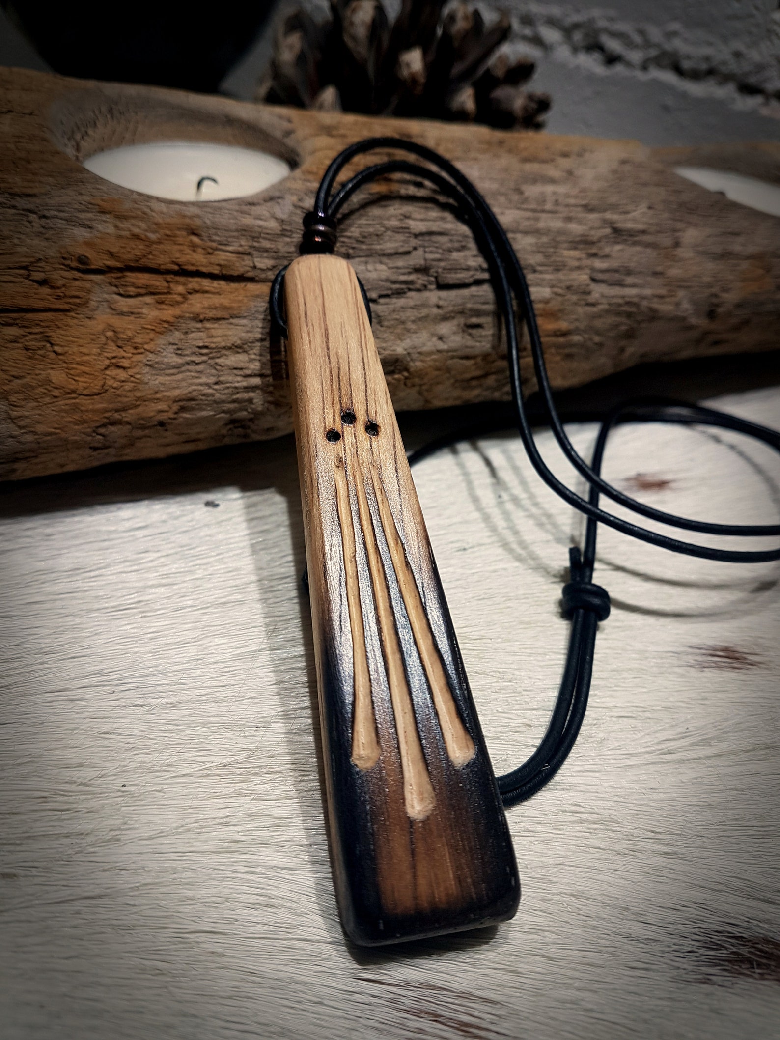 Awen Necklace Pagan Symbol of Inspiration Hand Engraved on - Etsy