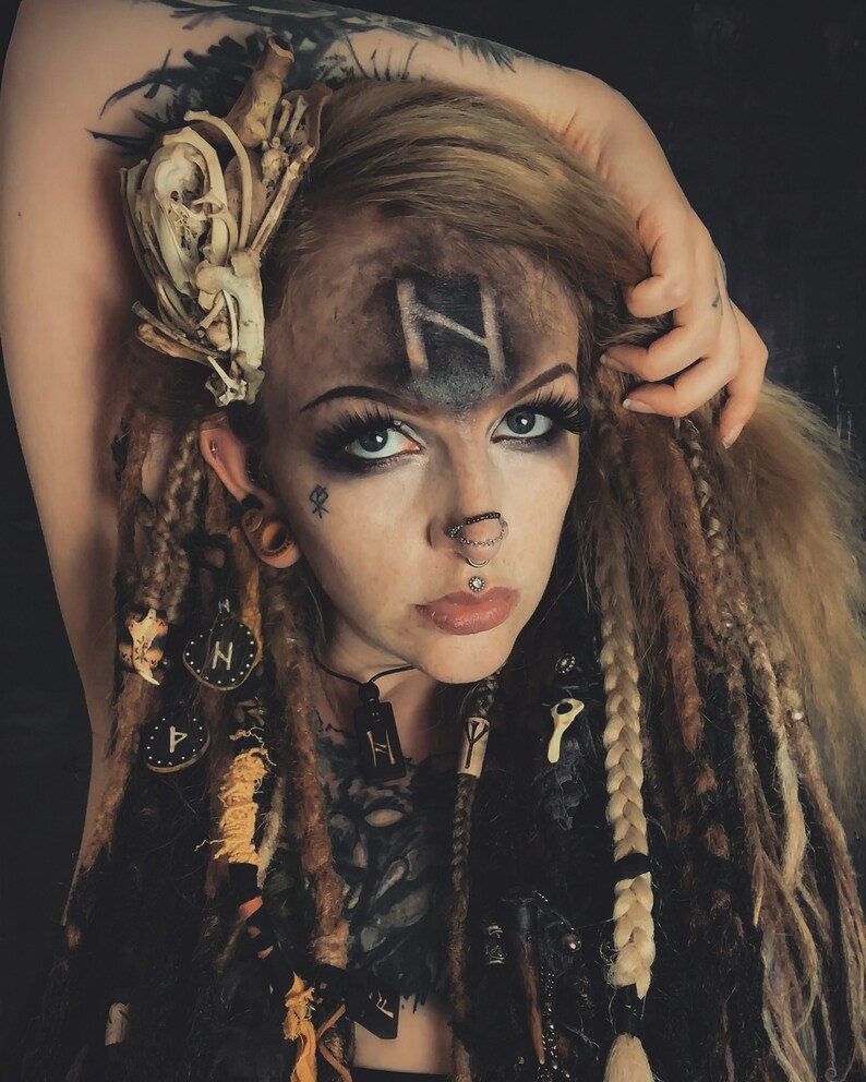 Elder Futhark / Anglo Saxon Rune Necklace. Rustic Wooden Norse - Etsy