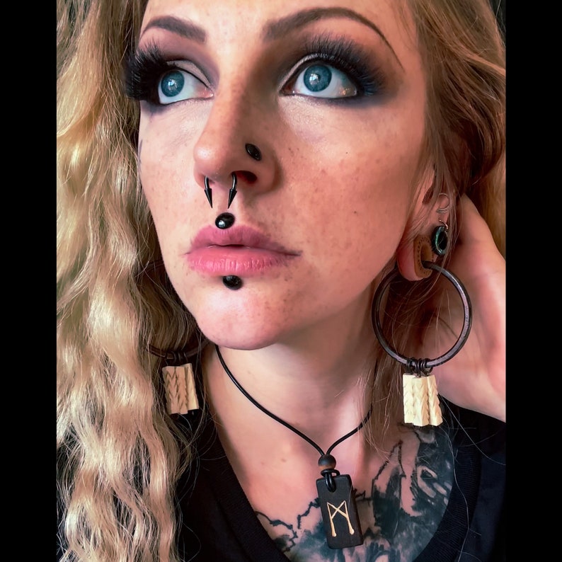 Elder Futhark / Anglo Saxon Rune Necklace. Rustic Wooden Norse - Etsy