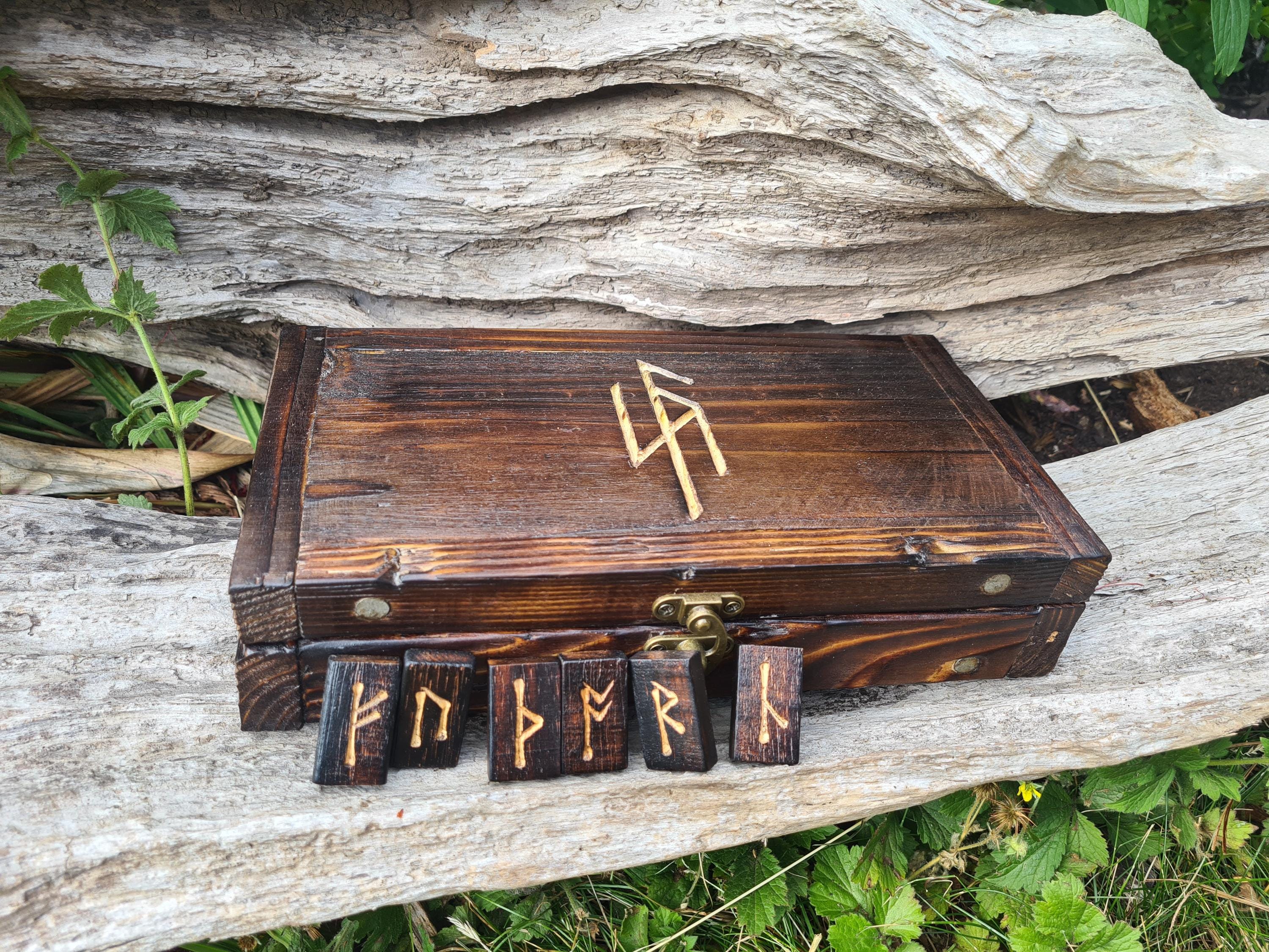 Authentic Anglo Saxon Futhorc Rune Set Hewn From Carbonised Black Oak ...