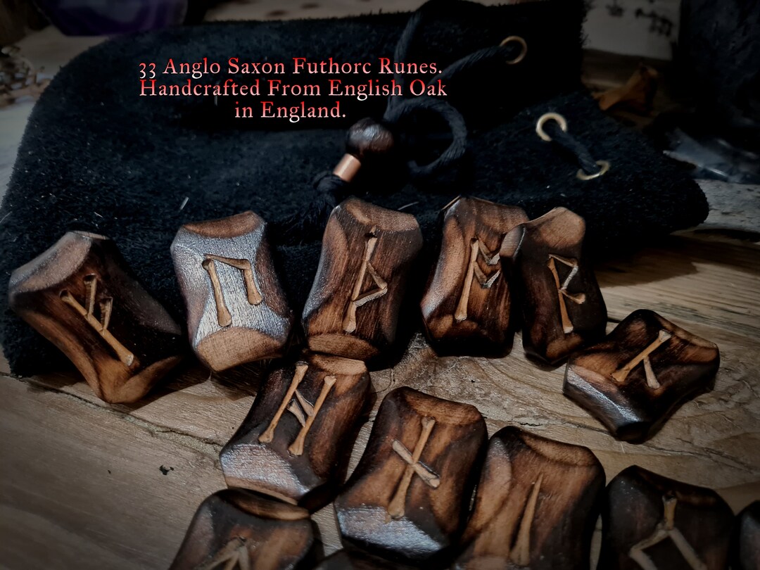 Anglo Saxon/ Northumbrian Futhorc Rune Set. 33 Completely Hand Crafted ...