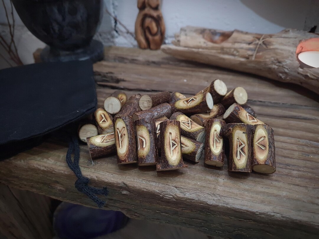 Norse Elder Futhark Runes the Full Set of 24 Norse Futhark Runes Handcrafted and Carved From ...