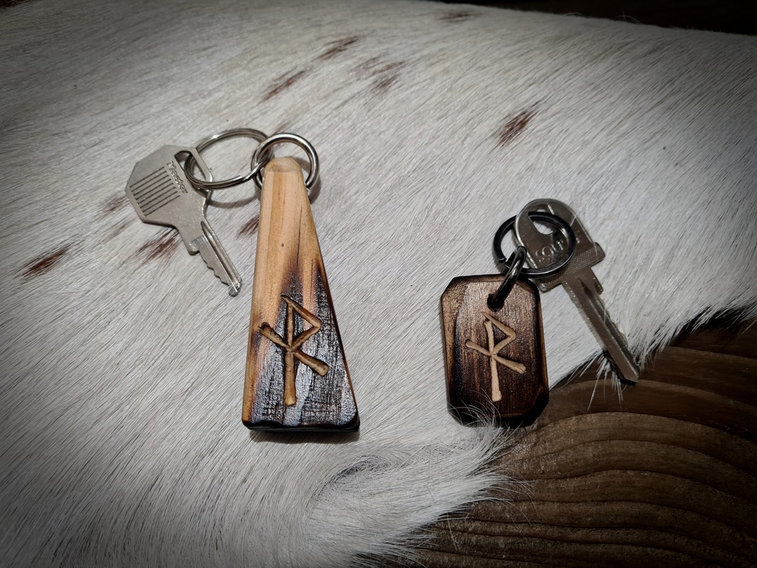 Safe Travels Bind Rune Key Ring. Norse Viking Style Key Fob Hand ...