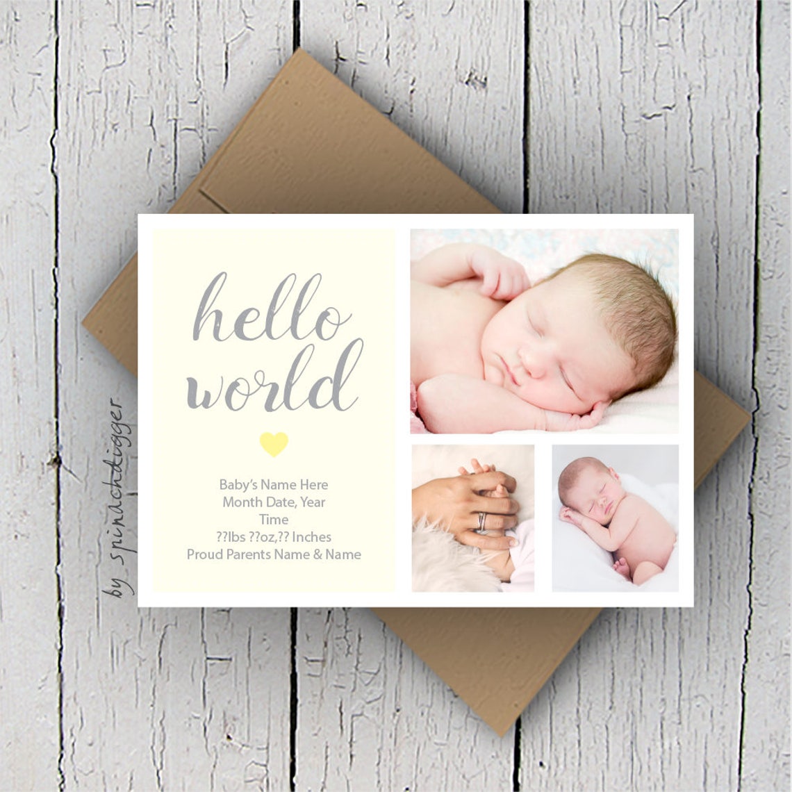 Baby Announcement, New Baby, Birth Announcement, New Baby Card, New ...
