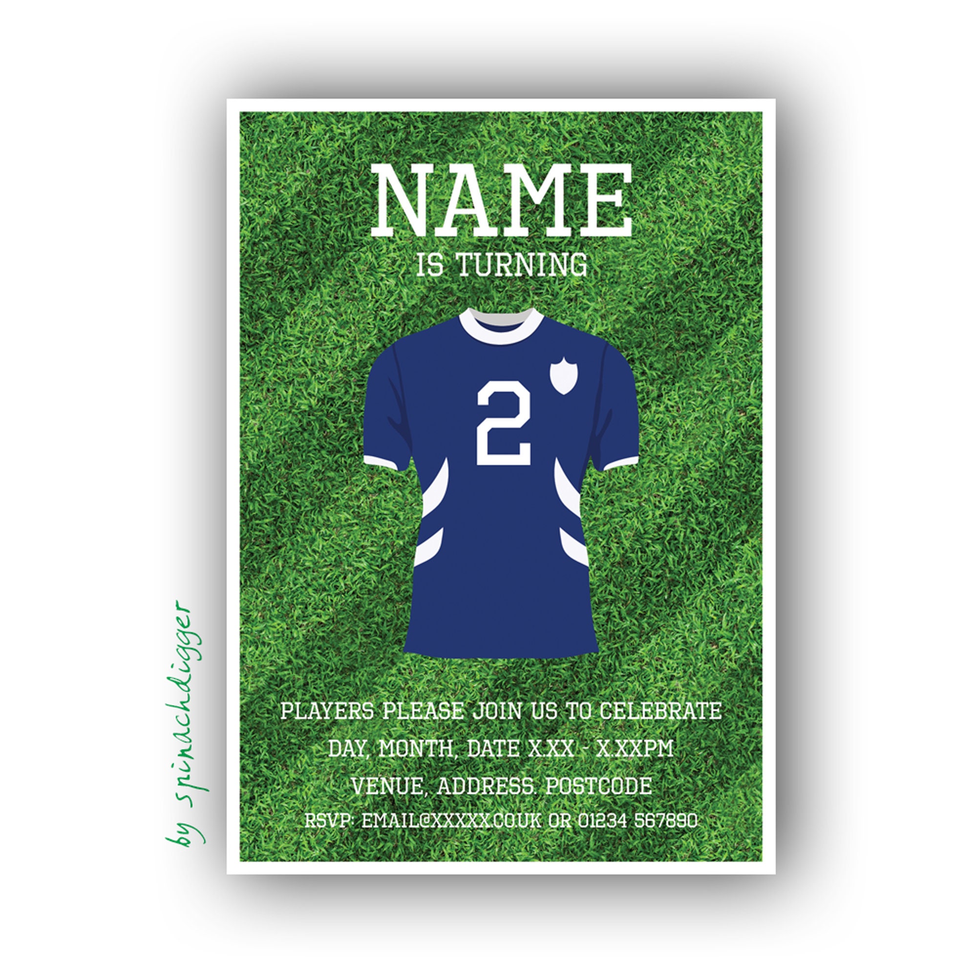 Invitación de cumpleaños de fútbol, Kit de equipo de fútbol, Invitación ...