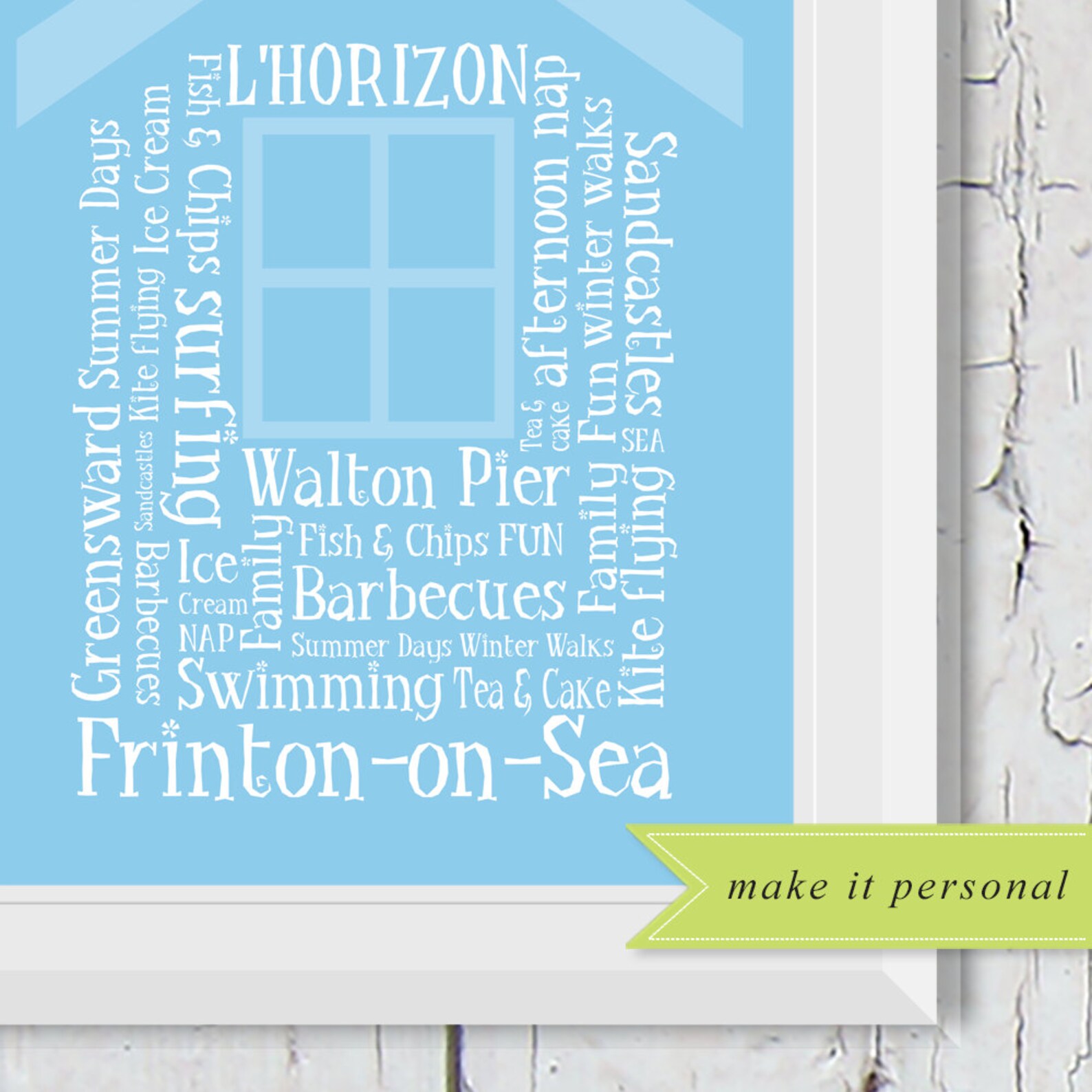Beach Hut Seaside Custom Beach Print Holiday Print Seaside - Etsy