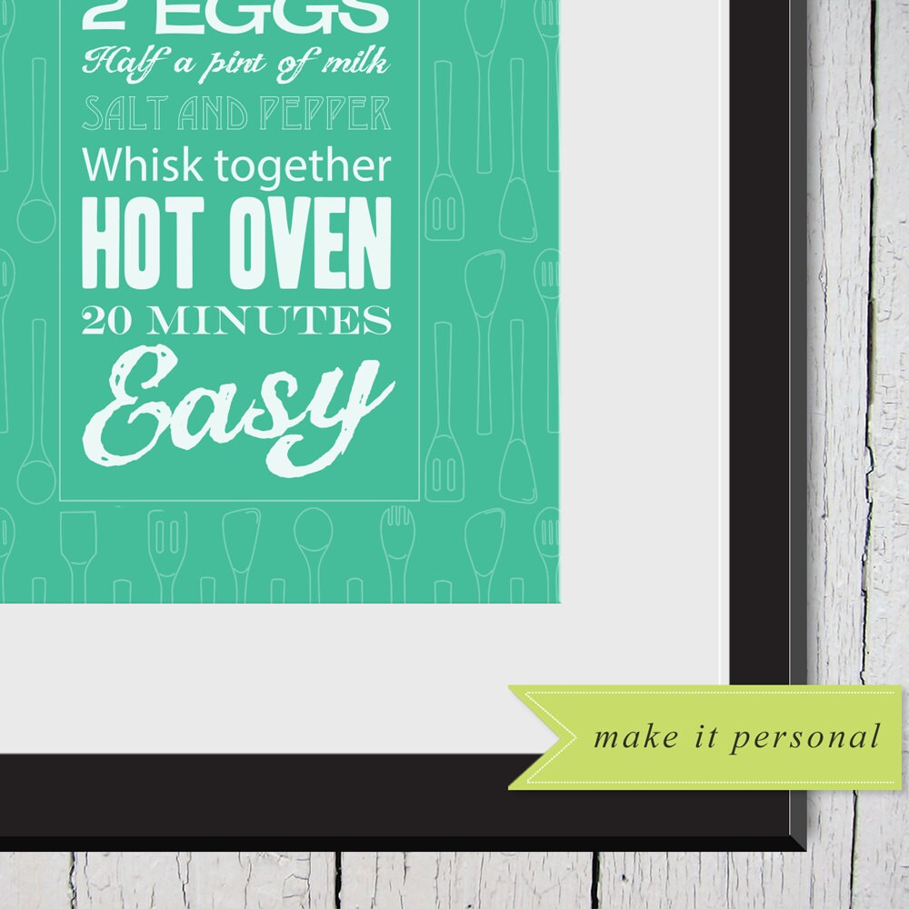 Gift for Chef Kitchen Print Recipe Print Cooking Gift - Etsy