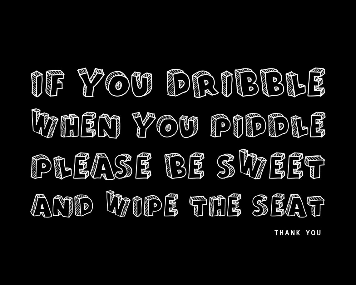 Toilet Humour Poster, Toilet Print Download, Dribble, Kids Toilet Print ...