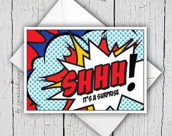 Pop Art Invitation - Etsy