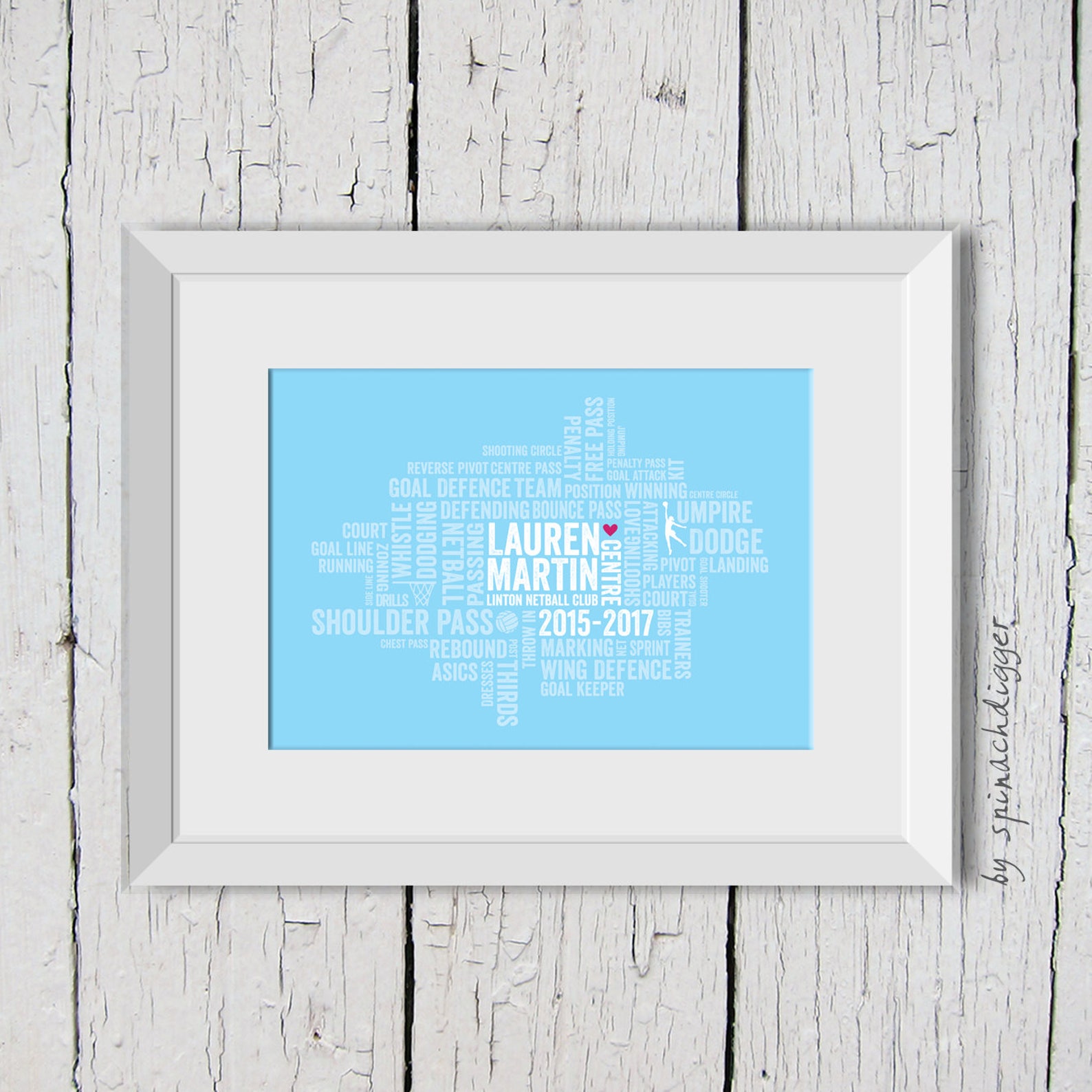 Netball Print, Sports Print, Netball Print, Gift for Netball Player ...