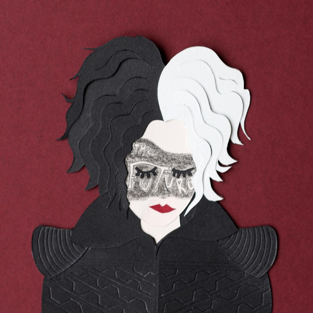 Cruella Emma Stonecollage / Papercraft - Papercut Handmade - Etsy