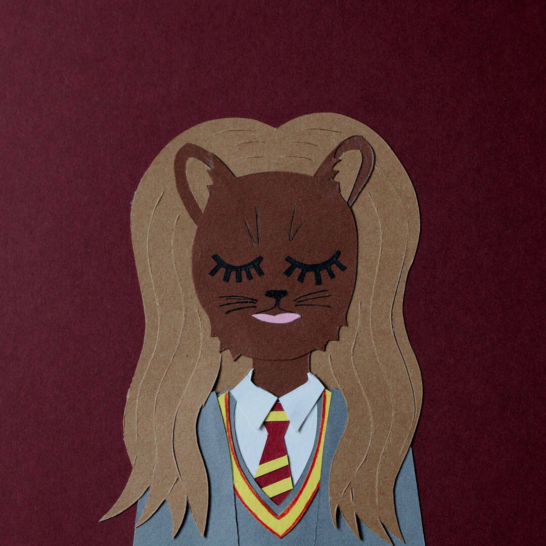 Hermione Granger Cat Collage / Harry Potter / Papercraft - Papercut ...