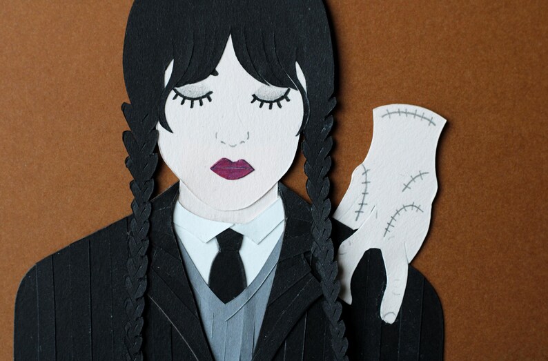 Wednesday Addams Collage / Papercraft - Papercut Handmade - Etsy Australia