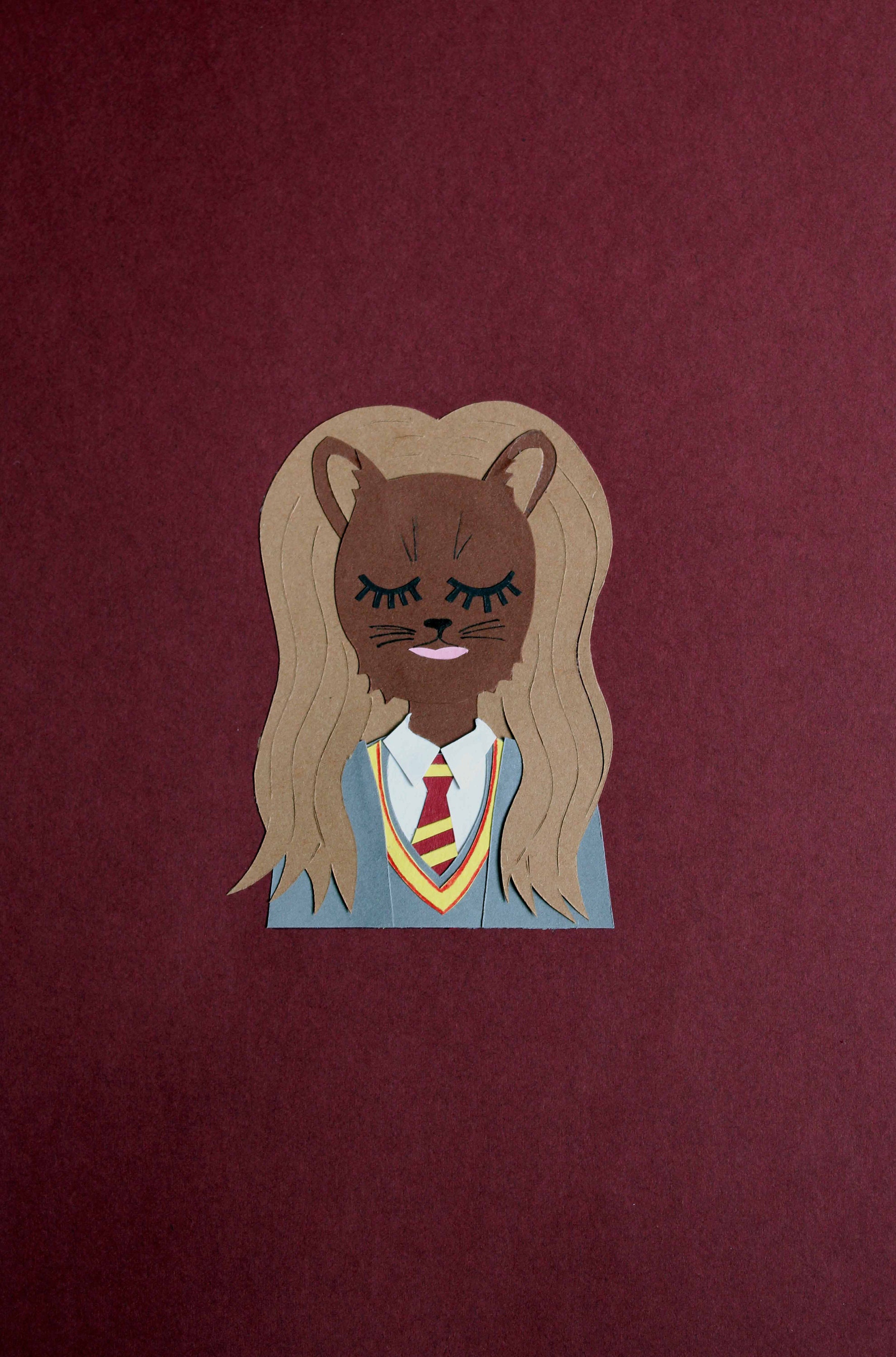Hermione Granger Cat Collage / Harry Potter / Papercraft - Papercut ...
